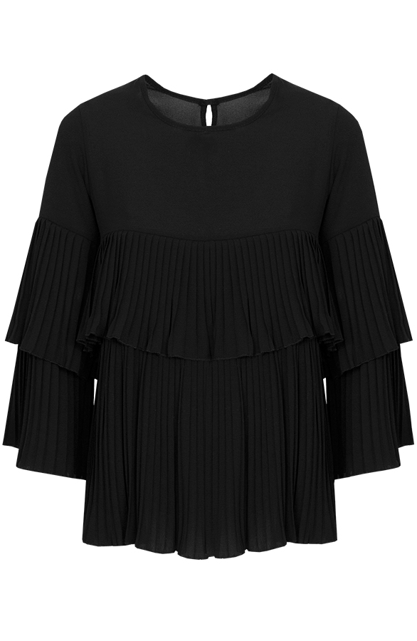 Plisse Blouse Black | Fashion Musthaves