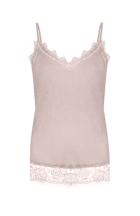 Romance Lace Top Taupe | fashionmusthaves.nl