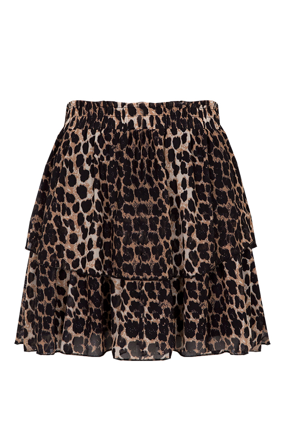 Leopard Laagjes Rok Luxury | fashionmusthaves.nl
