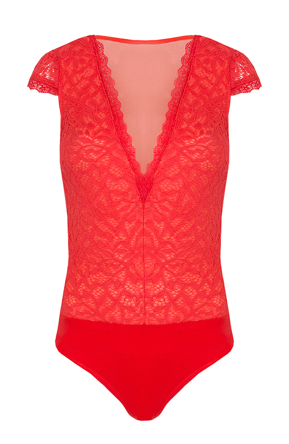Body See Through Koraal | fashionmusthaves.nl