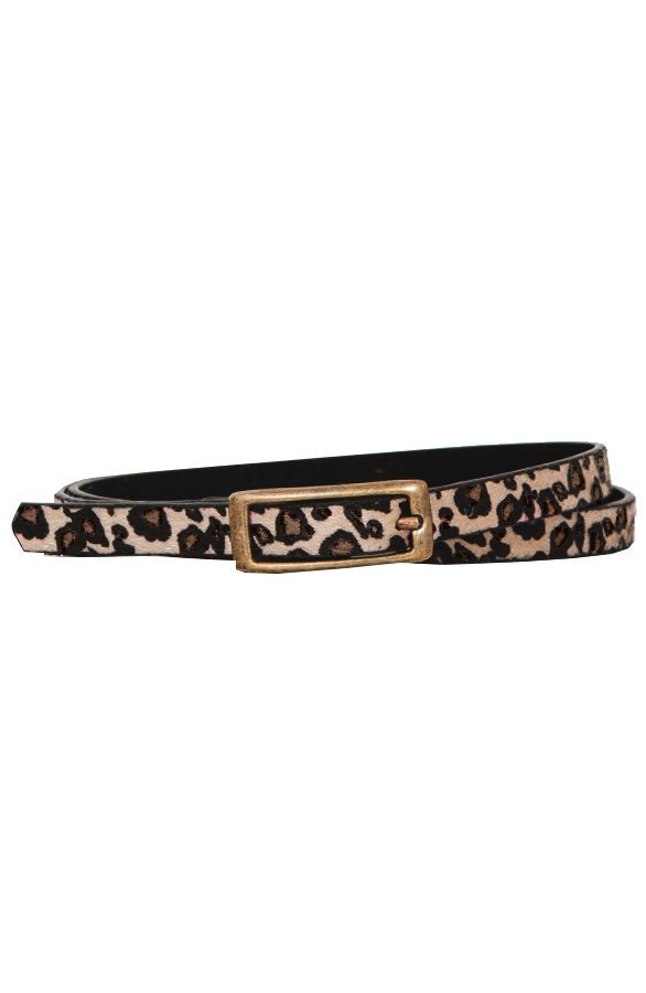 Leopard Riem Smal Bruin | fashionmusthaves.nl