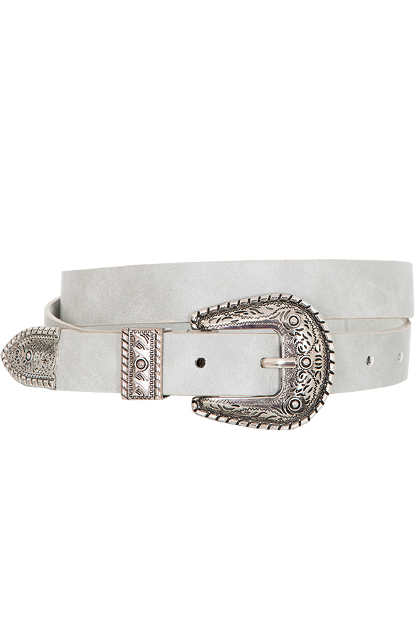 Gesp Riem Grijs | fashionmusthaves.nl