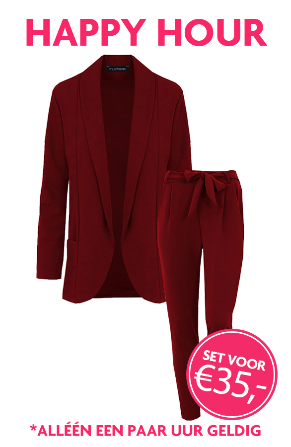 Happy Hour Deal Pak Dames Bordeaux | fashionmusthaves.nl
