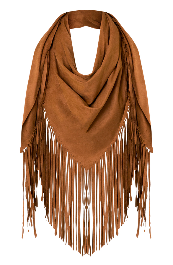 Suede Poncho Cognac | fashionmusthaves.nl
