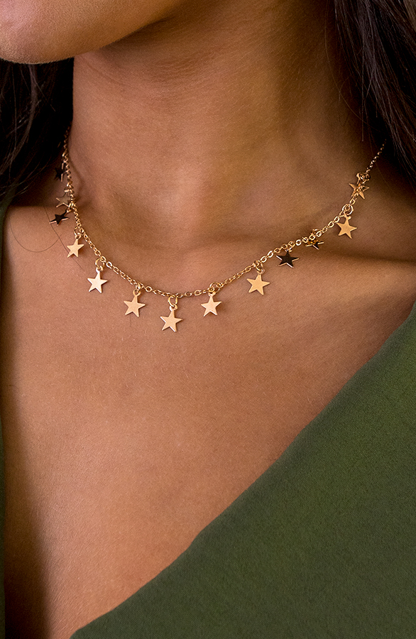 Bedel Ketting Ster Koper Goud | fashionmusthaves.nl