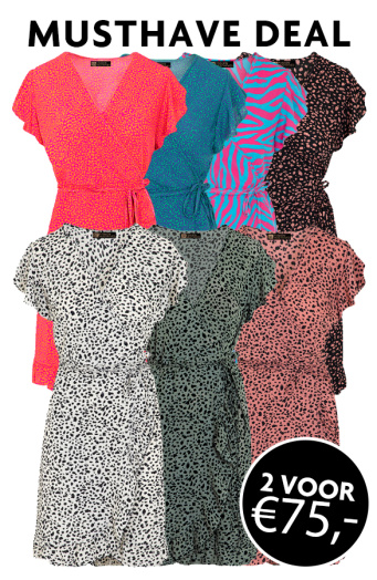 Wikkel Jurk Bloemen Blauw | Fashionmusthaves.nl