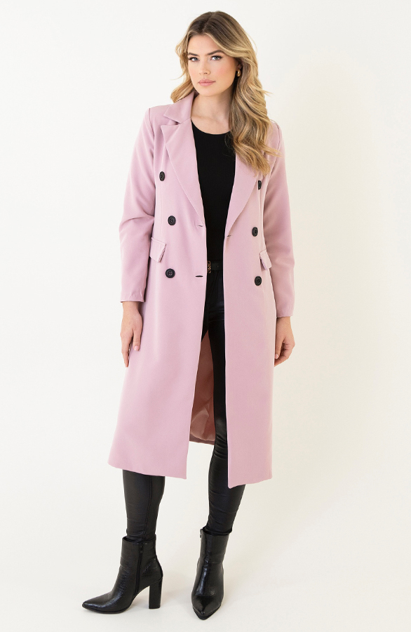 Lange Blazer Dust Roze | Fashionmusthaves.nl