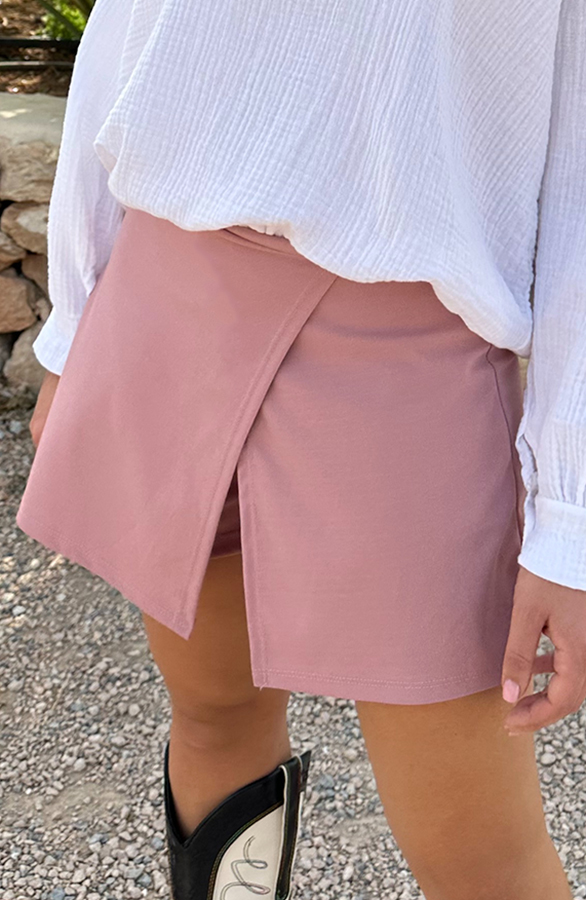 Scuba Skort Safari Dust Roze | Fashionmusthaves.nl