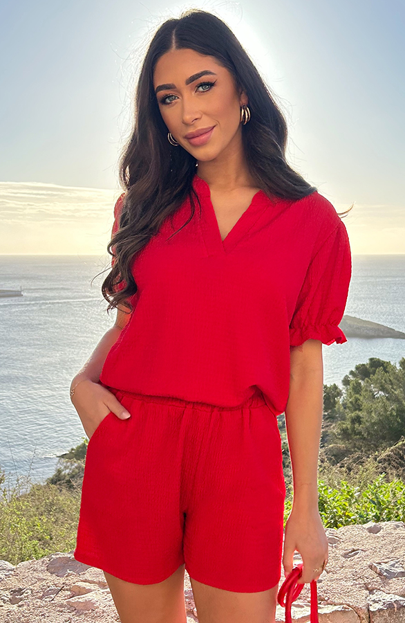 Smocked Top Sevilla Red 2.0 | Fashionmusthaves.nl